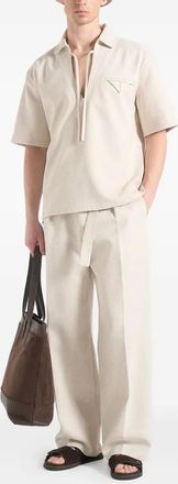 Mani&egrave;re De Voir Strukturierte Loic Hose mit weitem Bein - Nude