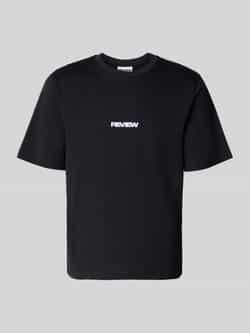 Review T-Shirt mit Logo und Rundhalsausschnitt