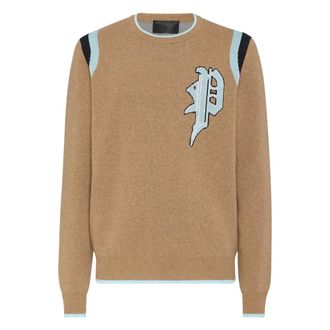 Philipp Plein Herren, Strickwaren, Beige, MGr&ouml;&szlig;e