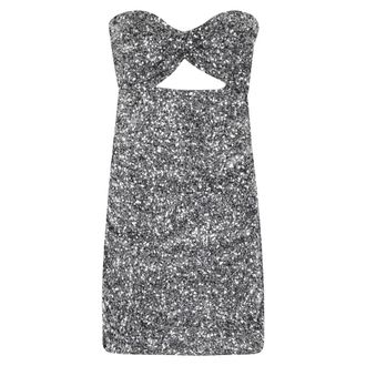 Amen Pailletten-Partykleid - - Dresses - Damen - Grau - S