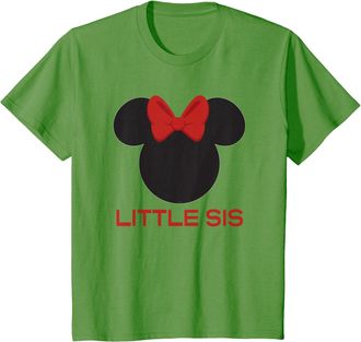 Disney Minnie Mouse Red Bow Icon Little Sis Sister Family T-Shirt
