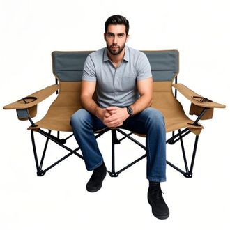 Generic Campingstühle Doppelstuhl - Campingstuhl faltbar | Tragbarer Sitz, für Outdoor, Pool, Hof, Sonnenbaden am, Rasen, Balkon, Entspannung, P