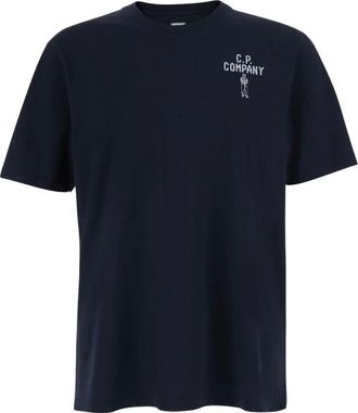 C.P. Company C.p. Company, Homme, Tops, Bleu, Taille: XL T-shirt de marin britannique &agrave; manches courtes en jersey 30/1