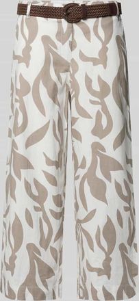 Christian Berg Culotte aus Leinen-Baumwoll-Mix mit G&uuml;rtel