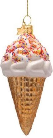 Vondels Ornament Glass Multicolor Ice Cream w/Sprinkles H14cm