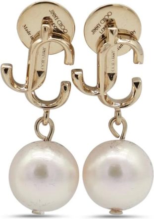 Jimmy Choo London Ohrringe - Pearl-Embellished Gold-Tone Brass Earrings - Gr. unisize - in Mehrfarbig - f&uuml;r Damen