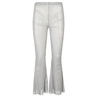 Santa Brands Silberne Transparente Elastische Hose - - Trousers - Damen - Grau - M/L