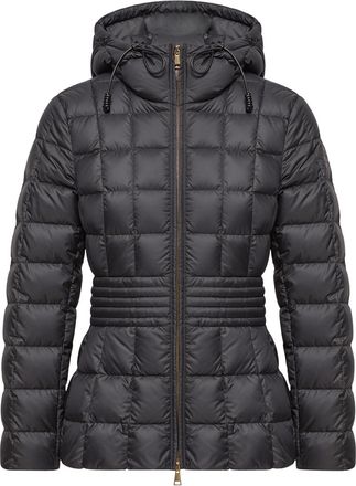 Moncler Moncler Doudoune Courte &Agrave; Capuche Et Matelassage Carr&eacute; Engoulevent, Femme, Noir, Taille: 00