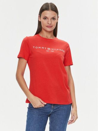 Tommy Hilfiger T-Shirt Logo WW0WW40276 Orange Regular Fit