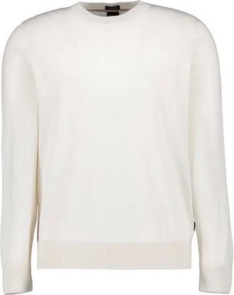 HUGO BOSS Herren Pullover beige Merinowolle unifarben
