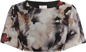 Izia Bluse mit Batikmuster Damen Schwarz Mehrfarbig