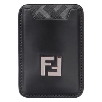 Fendi Karierte Motiv Lederkartenhalter - - Accessories - Herren - Schwarzk - ONE SIZE