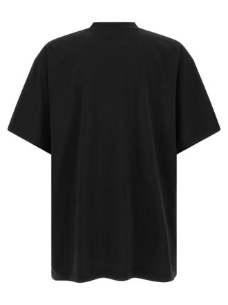 Balenciaga Graphic-Print Cotton T-Shirt - Black