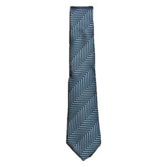 Missoni Homme, Accessoires, Bleu, Taille: ONE Size Cravate en Soie Bleu/Gris/Bleu Clair
