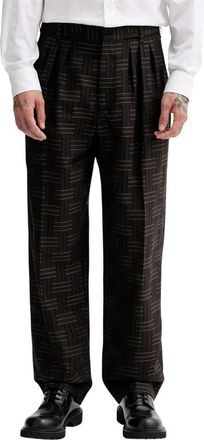 Kenzo Homme, Pantalons, Brun, Taille: W44 Pantalon Tailleur Pliss&eacute; Tiss&eacute;