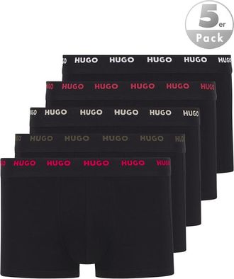 HUGO BOSS Herren Trunks schwarz Baumwolle unifarben