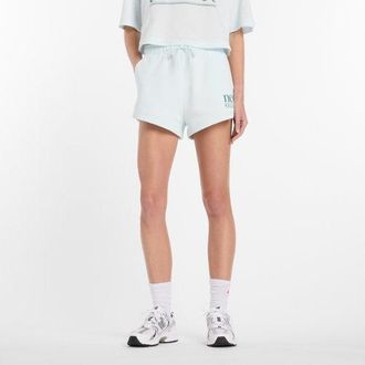 New Balance Femme Reimagined Fleece Short en Bleu, Coton Fleece, Taille XS