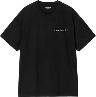 Carhartt Work in Progress Homme, Tops, Noir, Taille: XL S/S Archive Script T-Shirt