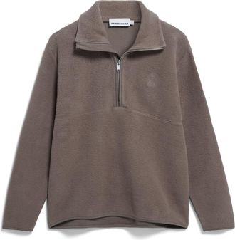 Armedangels Damen Fleece-Sweatshirt aus Bio-Baumwolle HAARLEENAA Cotton Fleece Oversized Fit Walnut Cream