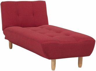 Beliani Chaiselongue ALSTEN Stoff Rot