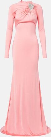 DAVID KOMA Verzierte Robe aus Satin