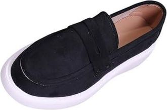 Generic Mocassins larges pour femme - Bout rond - &Eacute;l&eacute;gantes - Classiques - Polyvalentes - Respirantes - Confortables - &Agrave; enfiler - Chaussures d&eacute;contract&eacute;es - 