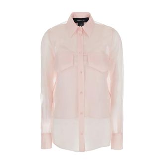 Federica Tosi Pointed Collar Silk Shirt - - Blouses & Shirts - Damen - Rosa - M