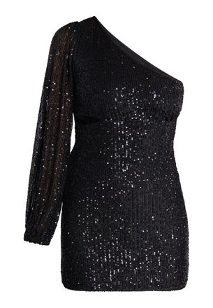 Faina One-Shoulder-Minikleid Damen schwarz