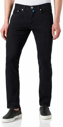 Pierre Cardin 5-Pocket Lyon Tapered Jeans, Bleu/Noir usé, 42W x 32L Homme