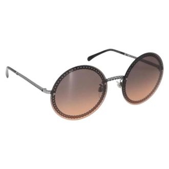 Chanel Pre-owned Metall Sonnenbrille - - Pre-owned - Damen - Braun - ONE SIZE