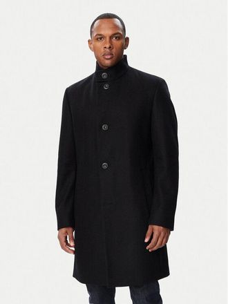 HUGO BOSS Wollmantel 50569223 Schwarz Regular Fit