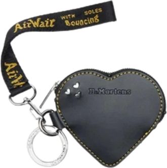 Dr. Martens Femme, Accessoires, Noir, Taille: ONE Size Porte-cl&eacute;s Coeur en Forme de Bourse