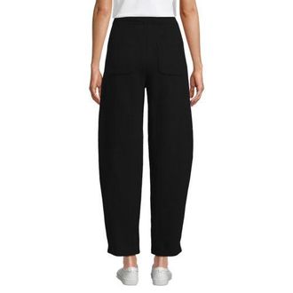Lands End Serious Sweats High Waist Barrel-Jeans, Damen, Gr&ouml;&szlig;e:36-38 tall, Schwarz, by Lands End