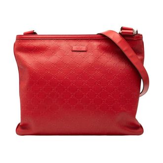 Gucci Pre-owned Leder Umh&auml;ngetasche - - Pre-owned - Damen - Rot - ONE SIZE