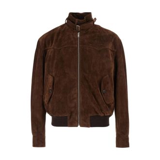 Alexander McQueen Wildleder Blouson - - Jackets - Herren - Braun - L