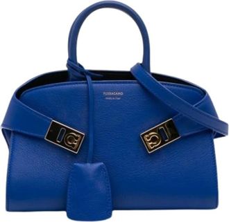 Ferragamo Pre-owned Cuir sacs-main - Femme - Pre-owned - Bleu - Taille: ONE Size