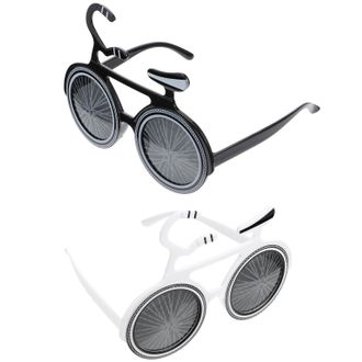 Pretyzoom Partybrille Foto Requisiten Fahrradform 2 St&uuml;ck Lustige Brillen f&uuml;r Kindergeburtstag Partyzubeh&ouml;r Kreative Brillengestelle f&uuml;r Geburtstagsfeier Fotore