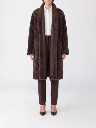 Tom Ford Manteau long en cachemire et cuir &agrave; col ch&acirc;le