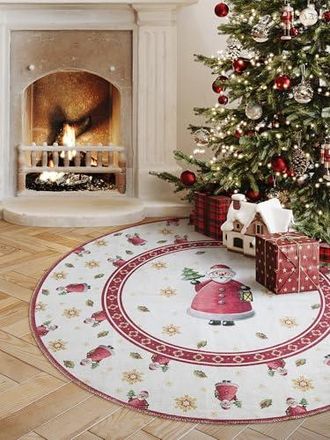 Villeroy & Boch Toys Delight Limited Edition Santa Claus - Baumrock Weihnachten, Christbaum Teppich Rund, Weihnachtsbaumdecke, Christbaum Decke, Tannenbaum & Weihnach