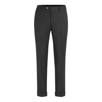 Oscar Jacobson Denz Slim Fit Stretch Flanellhose - - Trousers - Herren - Grau - M