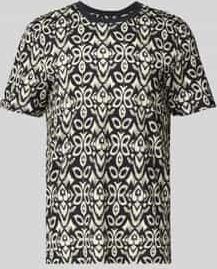 Mc Neal T-Shirt im Allover-Look mit Rundhalsausschnitt