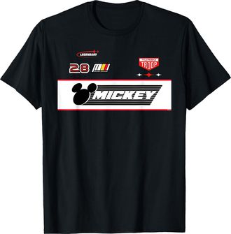Disney Racing Mickey Mouse Turbo Troop Race Car Badge Logos T-Shirt
