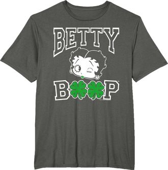 Betty Boop Vierbl&auml;ttriges Kleeblatt St. Patricks Day T-Shirt