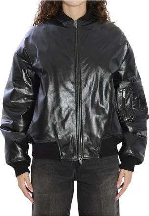 Salvatore Santoro Femme, Vestes, Noir, Taille: 34 FR Blouson Bomber en Nappa Plong&egrave;
