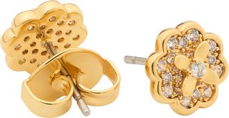 Kate Spade New York Kate Spade New York Heritage Bloom Mini Studs, Clear/Gold