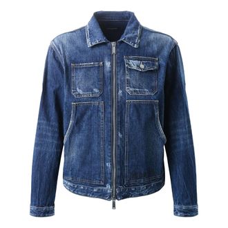 Dsquared2 Dark Semplice Carpenter Jeansjacke Marineblau