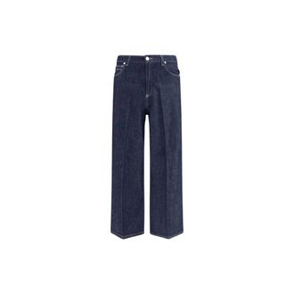 Cruna Jean Taylor &agrave; pli marqu&eacute; - Femme - Jeans - Bleu - Taille: 34 FR