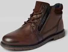 Bugatti Boots aus Leder-Textil-Mix mit Rei&szlig;verschluss Modell Mate