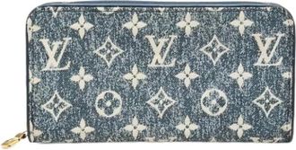 Louis Vuitton Portefeuille Long Monogram Denim Pre-owned - Femme - Pre-owned - Bleu - Taille: ONE Size