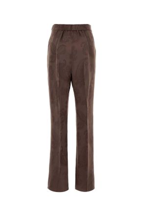 Etro Womens Embroidered Jacquard Pant M0428 Exterior: Viscose Silk Pantaloni Trousers